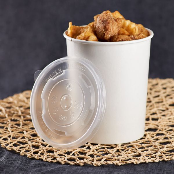 Karat 112mm Flat Lids for 16oz PP Plastic Food Container Flat Lids - 1